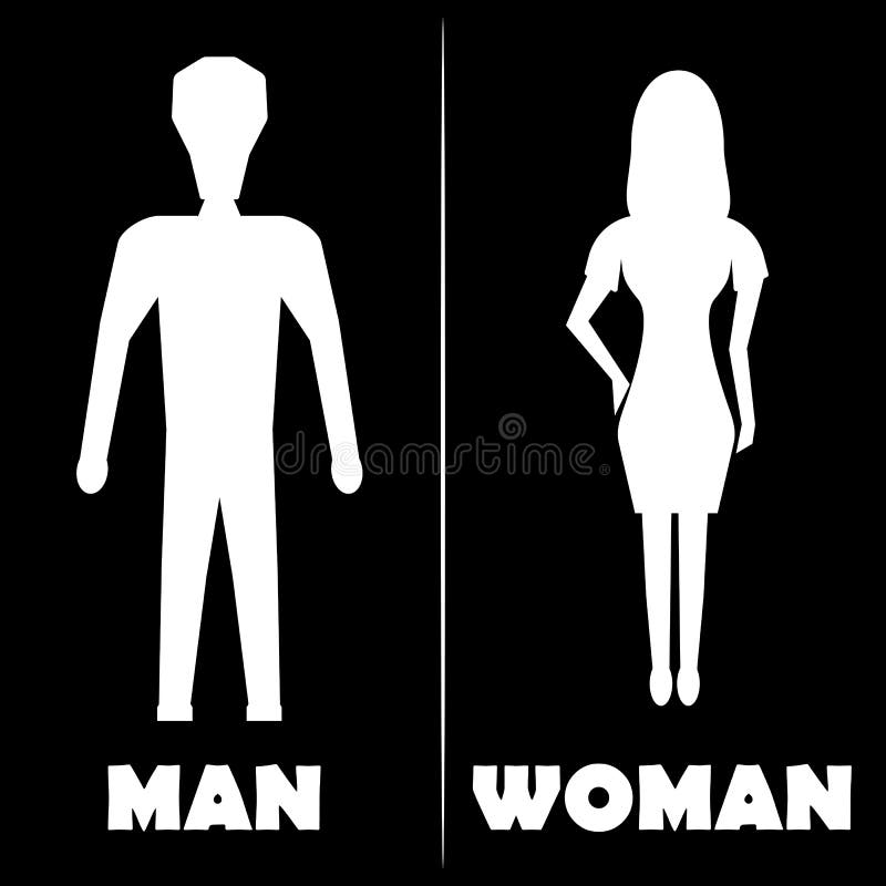 Man And Woman Restroom Symbol Icon Vector Illustration Stock Vector