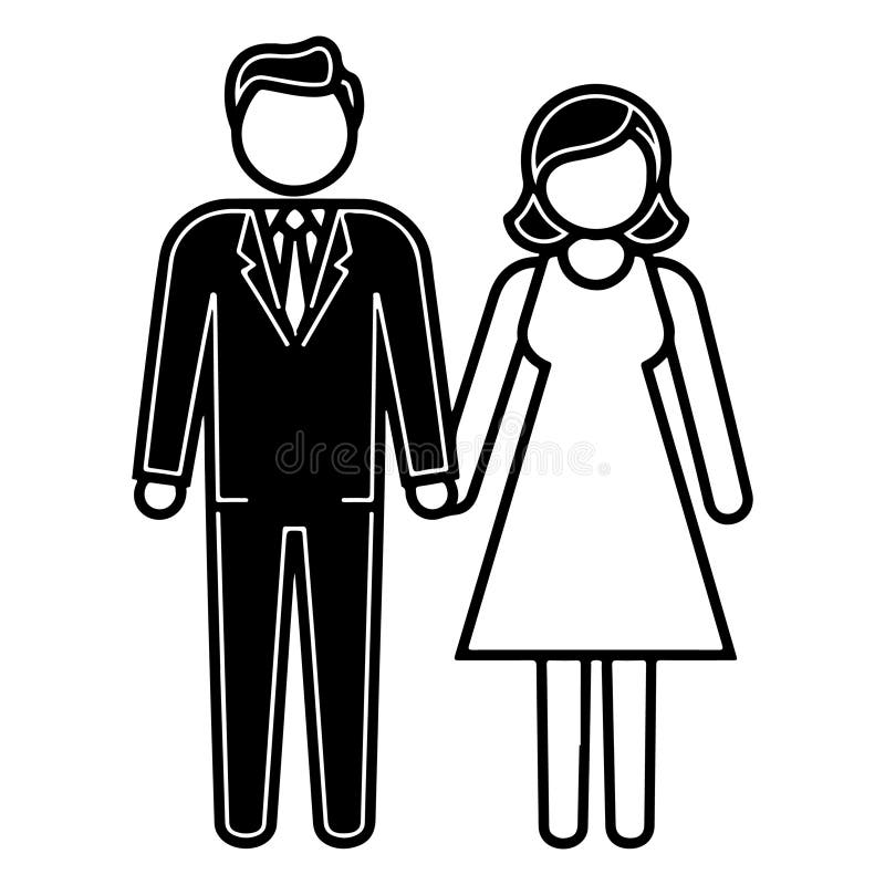 Man And Woman Silhouette Clipart Stock Illustration Illustration Of