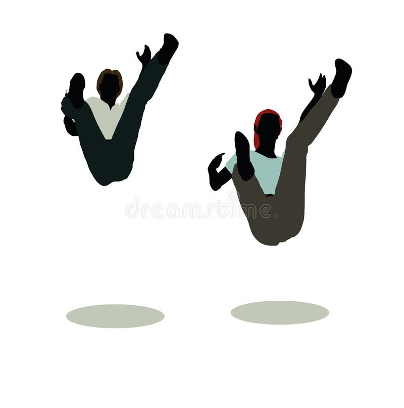 Man Woman Silhouette Still Pose Falling Stock Illustrations – 5 Man ...