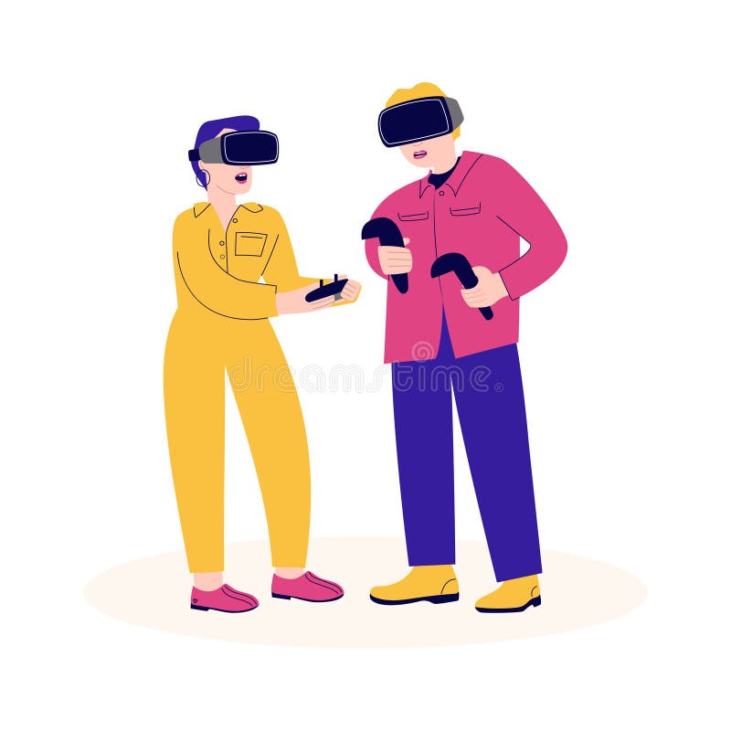 Young People Using Vr Stock Illustrations – 492 Young People Using Vr ...