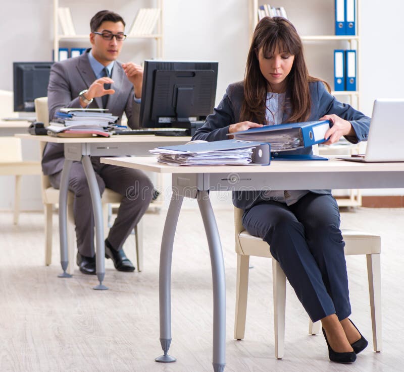 Man and Woman Working in the Office Stock Image - Image of colleague ...
