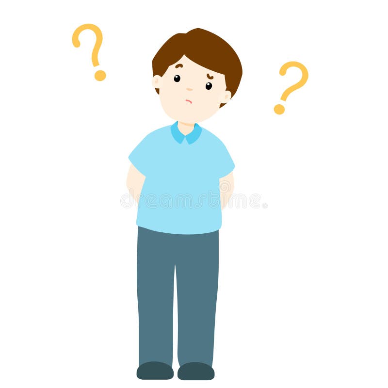 Man Wondering Cartoon Character Stock Vector - Illustration of dady ...