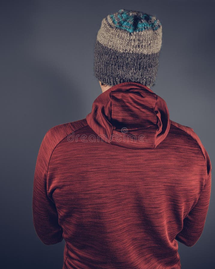 Man with wool cap on head stock photo. Image of autumn - 234444994