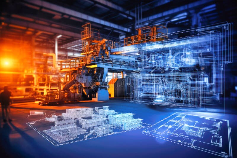 A Man in Work Attire Stands Confidently in Front of a Massive ...