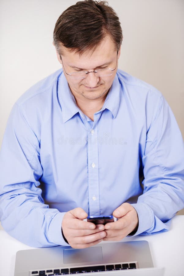 Man at work stock image. Image of indoors, sitting, personal - 93319859