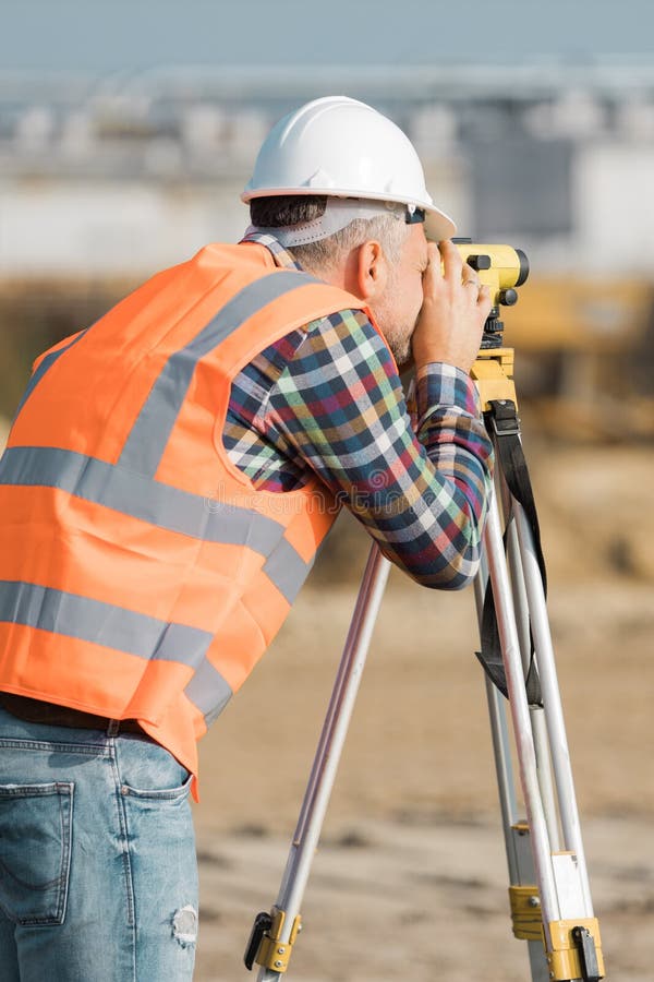 Man at work stock photo. Image of plan, reflective, measure - 242762006