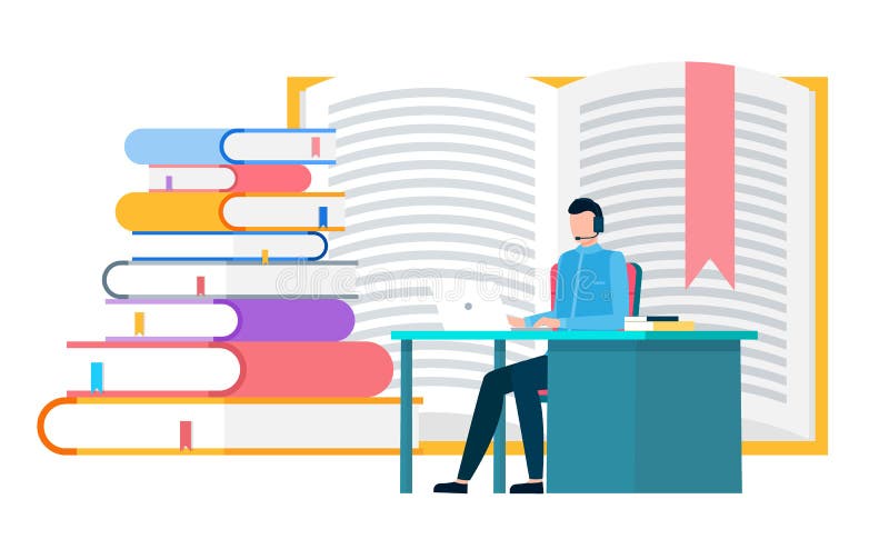 Stack of textbooks stock illustration. Illustration of library - 20767064