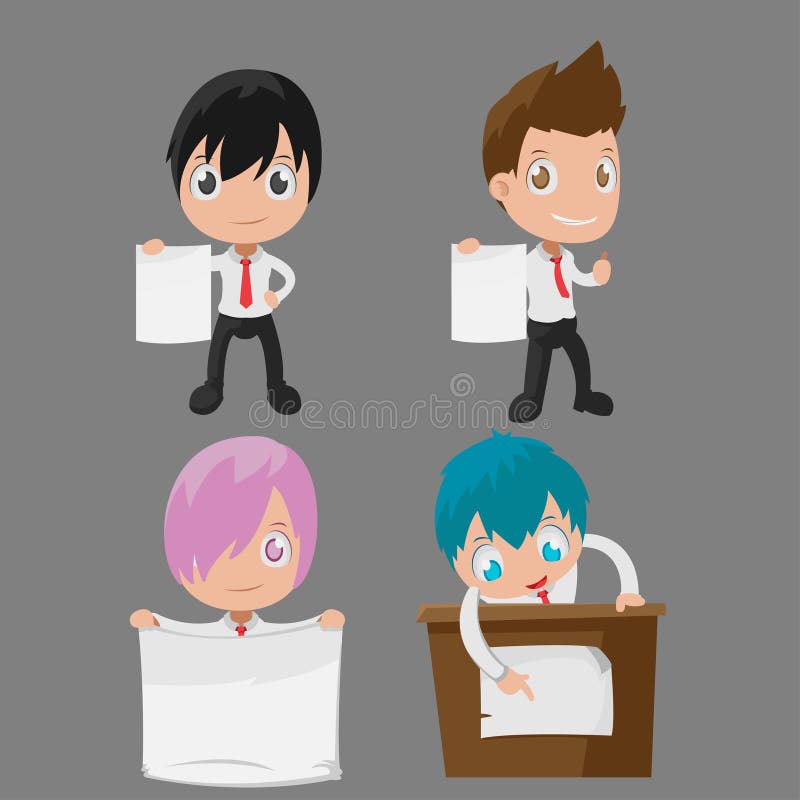 Present Character Cartoon Woman Worker Stock Vector - Illustration of ...