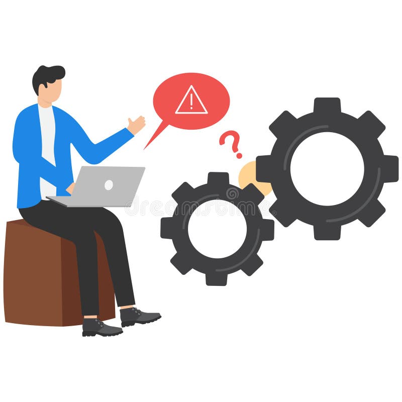 Man Worker Character Face Network Problem, Male Worker Character Face ...