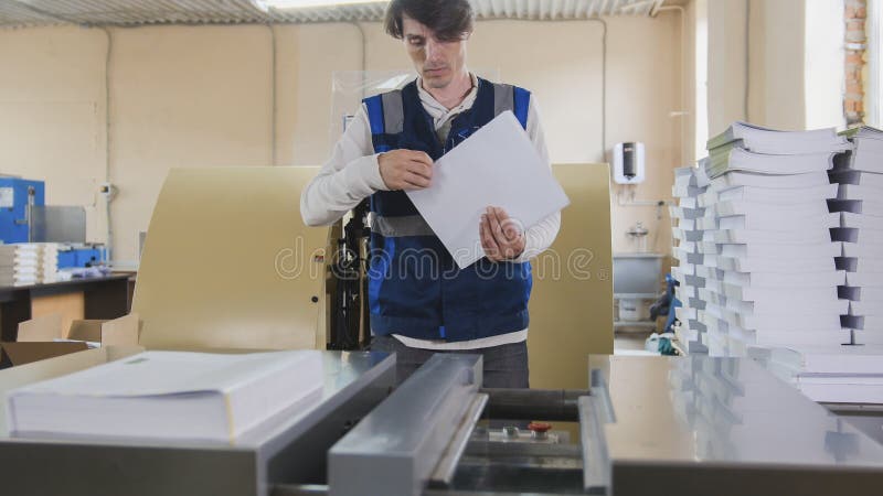 Man Worker Near Printing Machine, Polygraph Industry Stock Photo ...