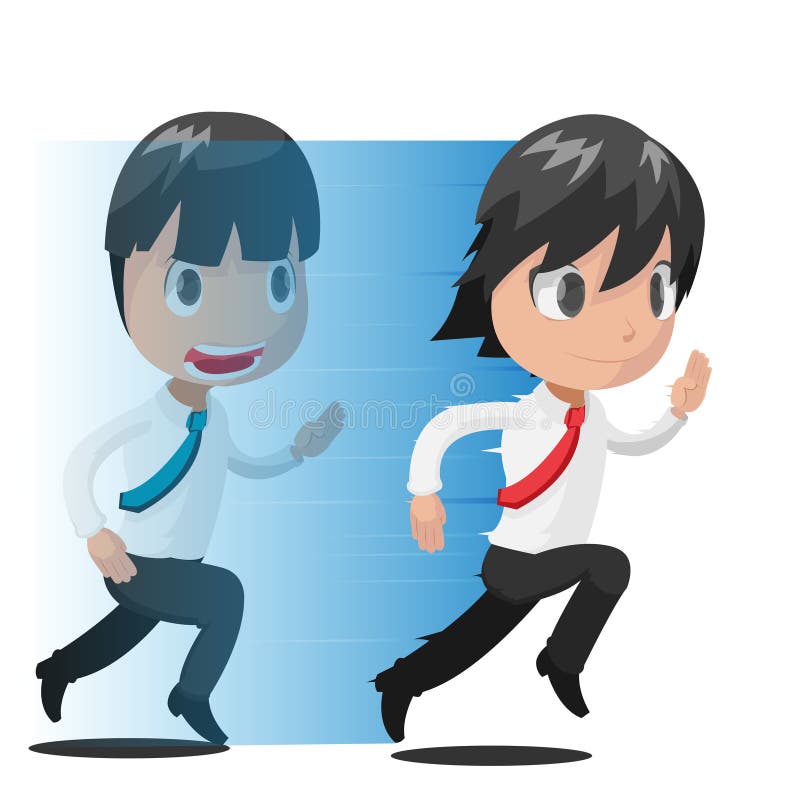 Man Worker Running Race Speed Stock Vector - Illustration of element ...