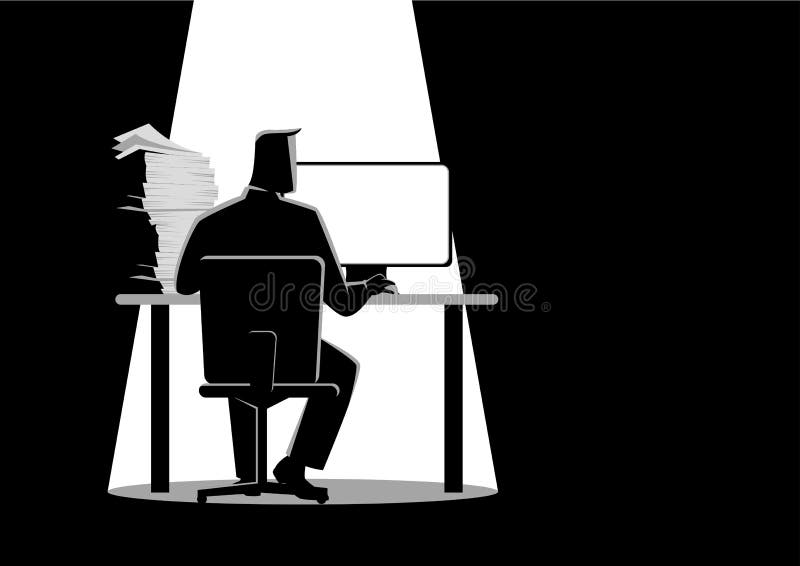 Man Behind Desk Silhouette Stock Illustrations – 89 Man Behind Desk ...