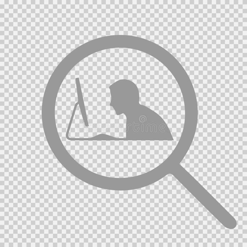 Man Working on Computer. Business Analysis Vector Icon Stock Vector ...