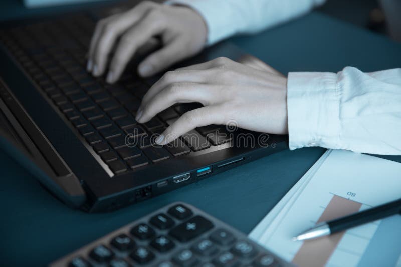 A Man Working in Computer Keyboard Stock Image - Image of internet ...