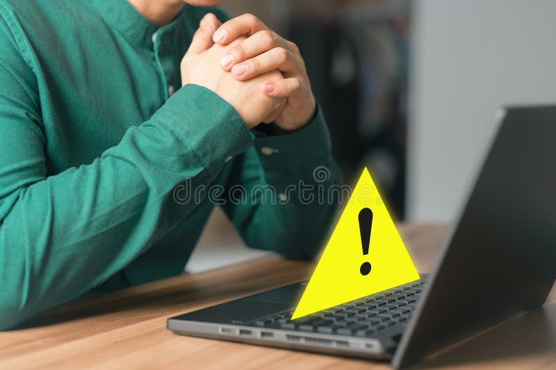 Man with Do Not Warning Sign Stock Illustration - Illustration of ...