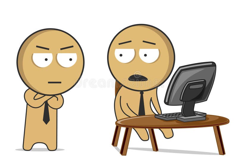 Man Working on a Computer. Man at the Computer. Man at the Computer ...