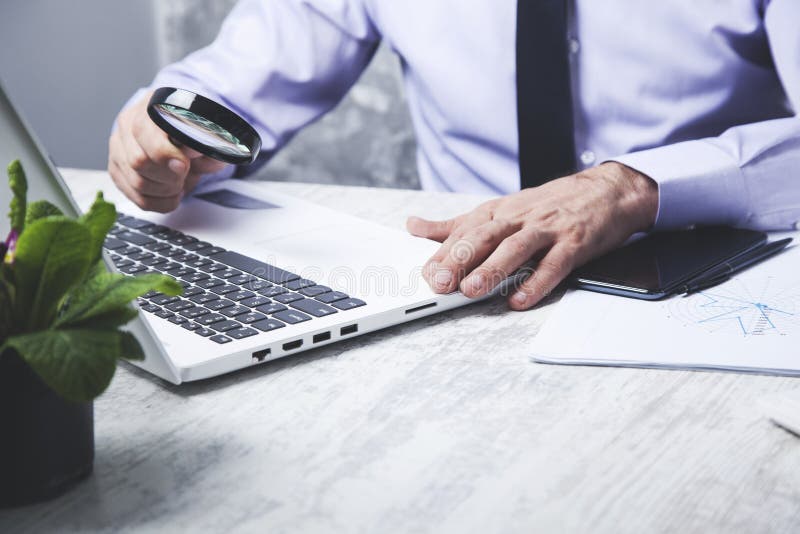 Man working in computer stock image. Image of computer - 141899813
