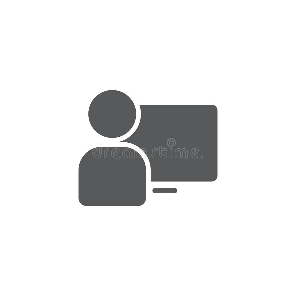 Man Computer Icon Stock Illustrations – 129,469 Man Computer Icon Stock ...