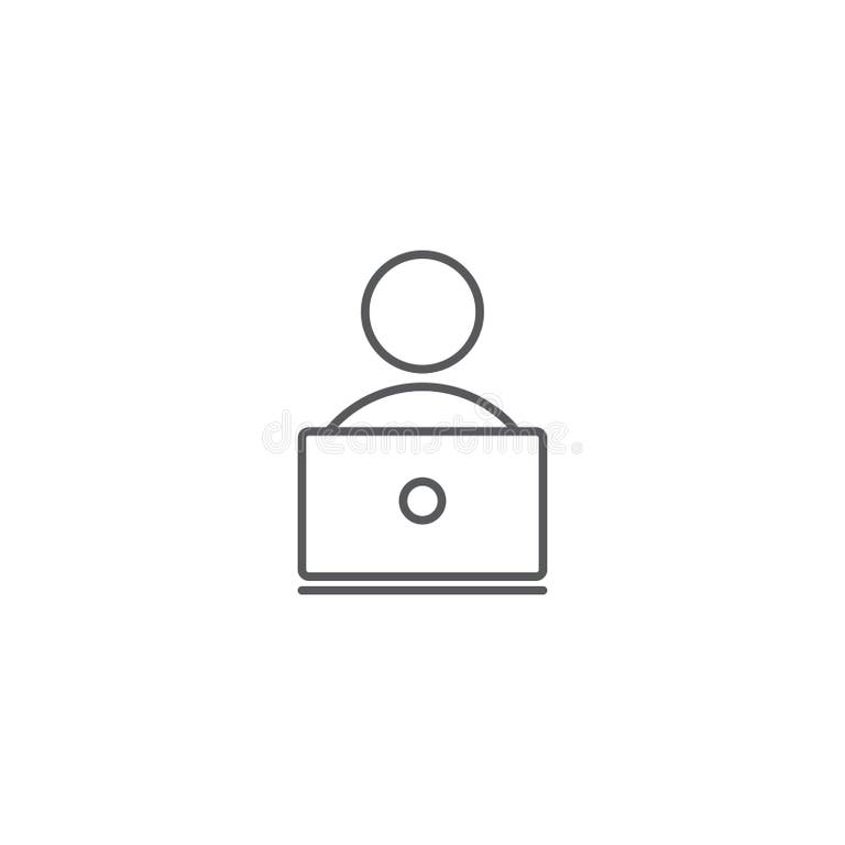 Man Computer Icon Stock Illustrations – 145,903 Man Computer Icon Stock ...