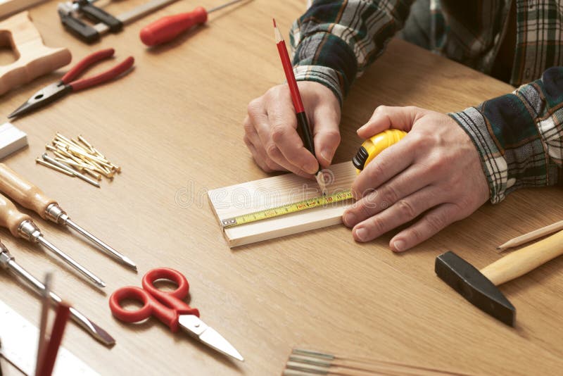 Man Working on a DIY Project Stock Photo - Image of hobby, construction ...