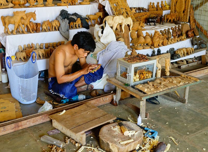 A Man Working at Factory in Mandalay, Myanmar Editorial Photo - Image ...