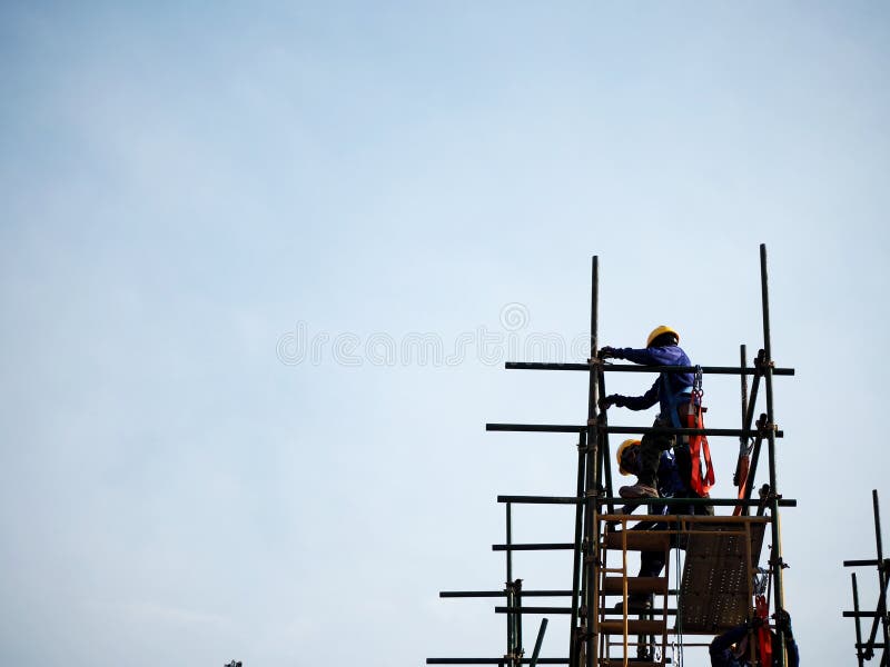 Man Working on the Working at Height Editorial Stock Photo - Image of ...