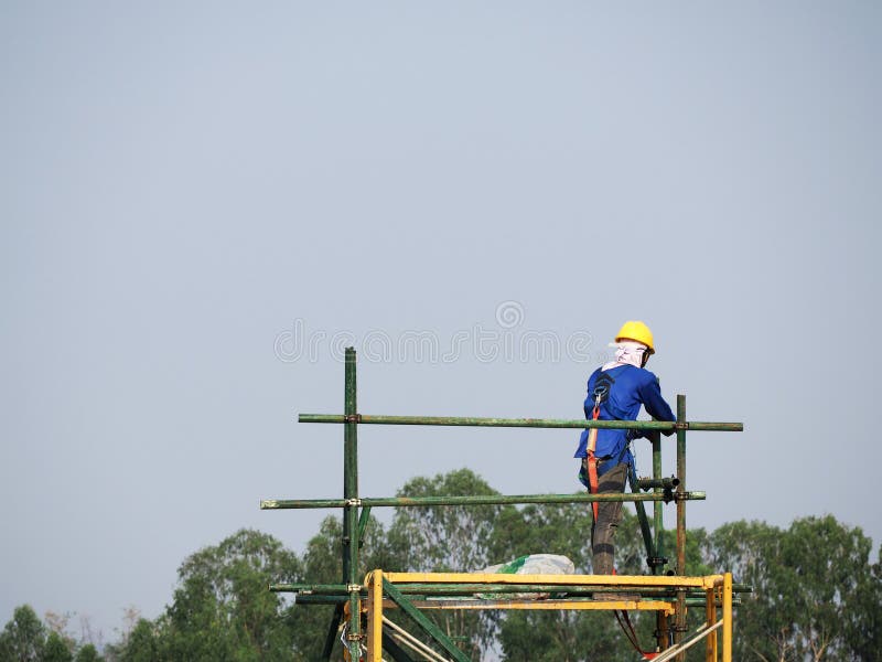 Man Working on the Working at Height Editorial Image - Image of beam ...