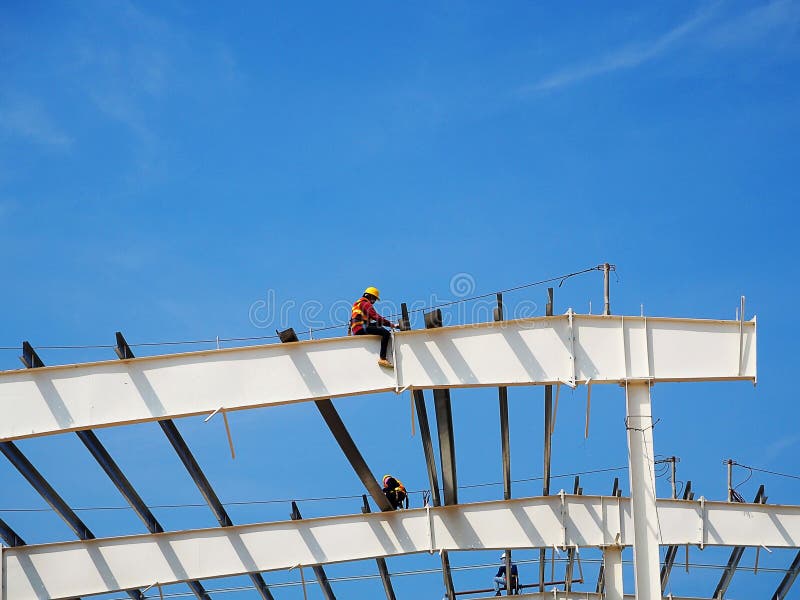 Man Working on the Working at Height Editorial Stock Photo - Image of ...