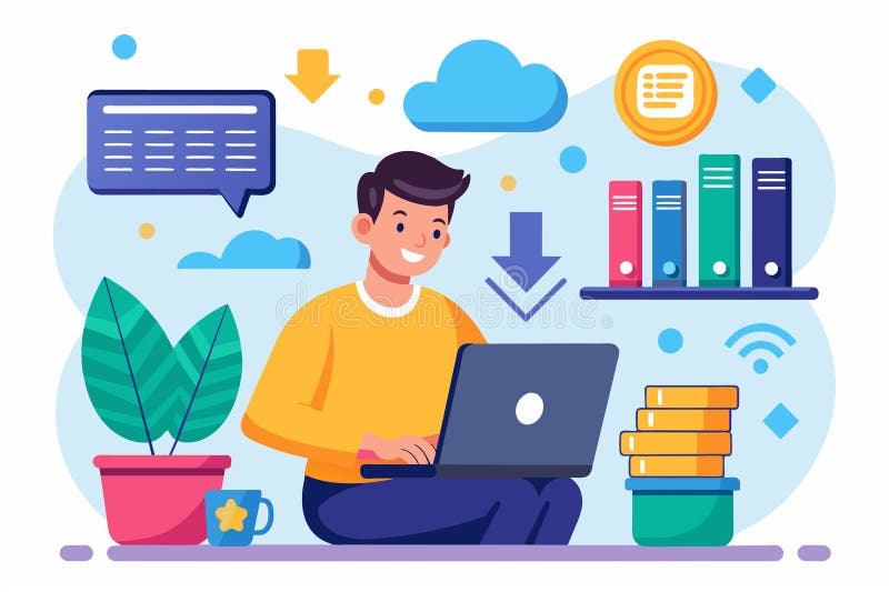 Managing Downloads Stock Illustrations – 12 Managing Downloads Stock ...