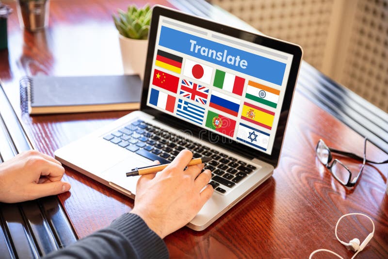 Translate Computer Key stock image. Image of horizontal - 36506685