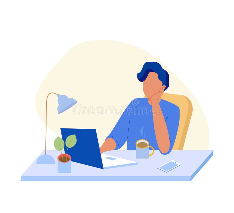 Depressed Computer Guy Stock Illustrations – 120 Depressed Computer Guy ...
