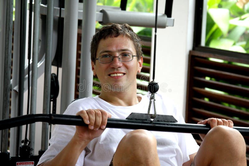 Man working out stock image. Image of power, exercise - 7404945