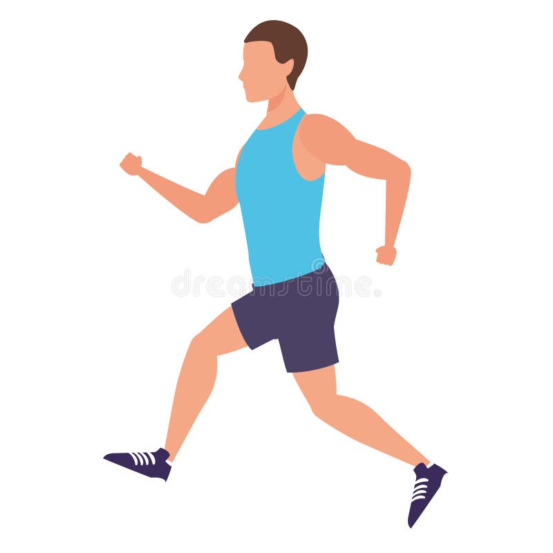 Man working out stock vector. Illustration of sportive - 142091618