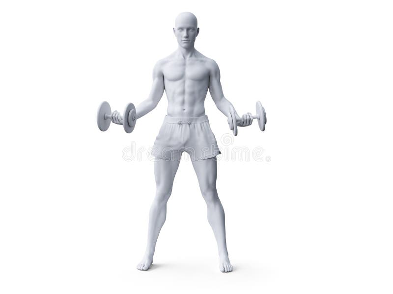 A man working out stock illustration. Illustration of abstract - 169374455