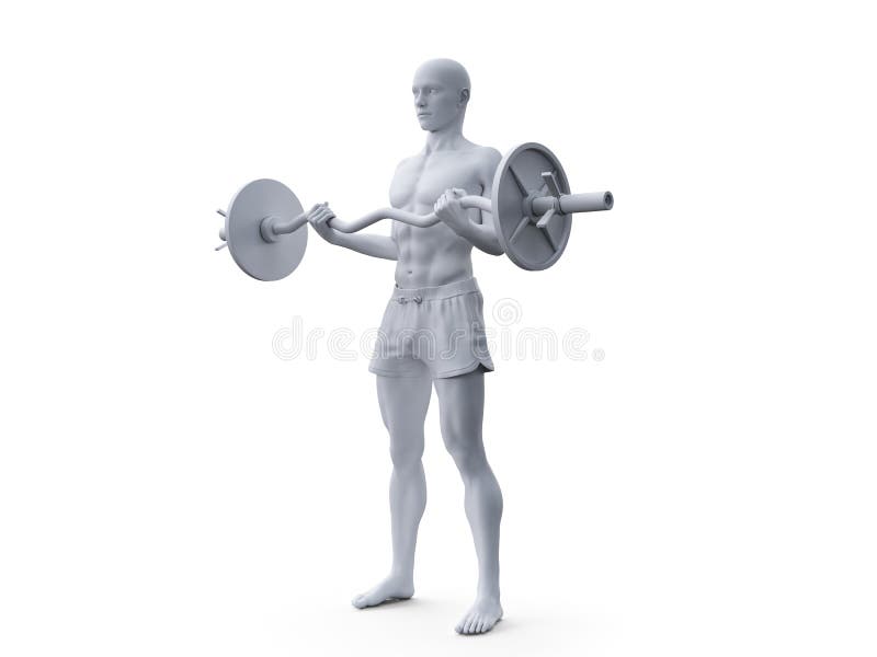 A man working out stock illustration. Illustration of exercise - 169374531