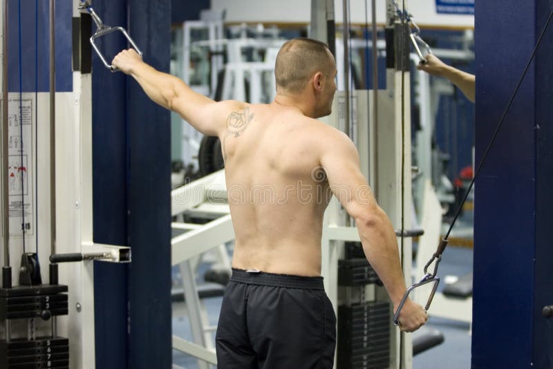 Man working out at gym stock photo. Image of health, caucasian - 921650