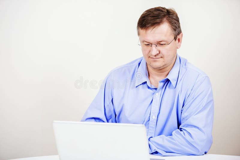 Man at work stock image. Image of table, personal, adult - 93319807