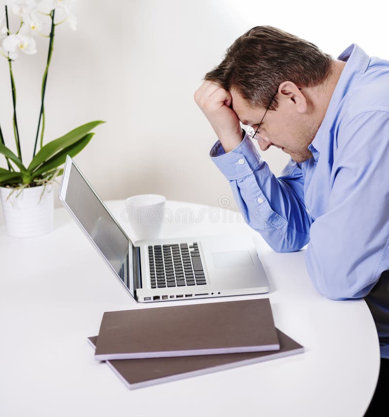 Man at work stock photo. Image of notebook, digital, casual - 93320096