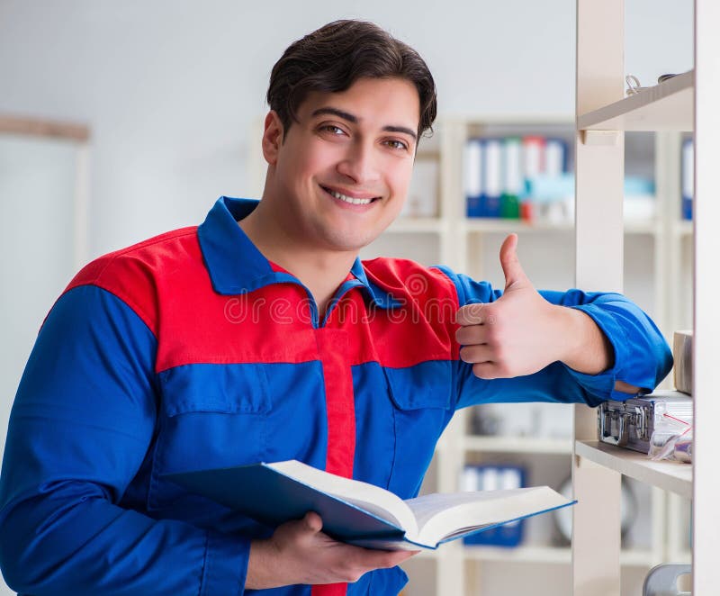 Man Working in the Postal Warehouse Stock Image - Image of post ...