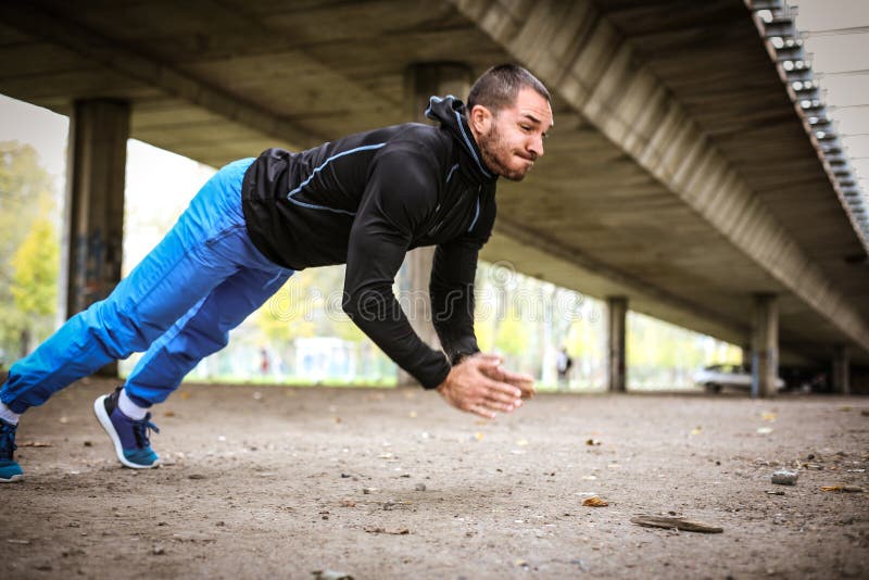 Hard Exercising. Man Working Exercise. Stock Photo - Image of athlete ...