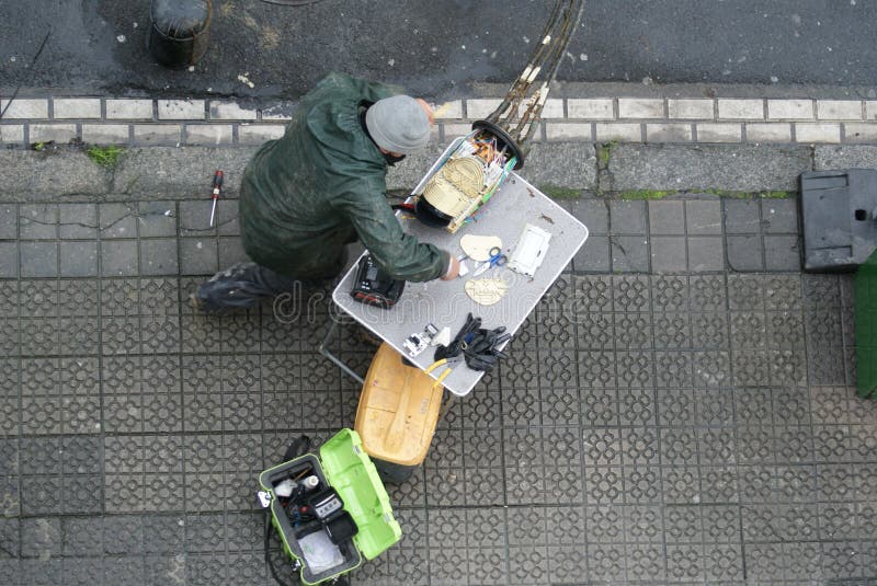Man Working in the Street. a Normal Worker Stock Image - Image of ...