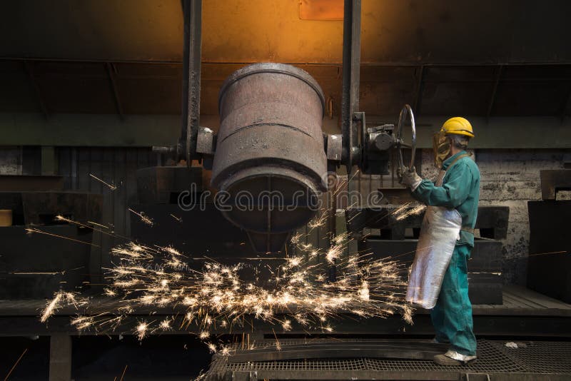 Man Working Working in a Factory Stock Image - Image of metal, industry ...