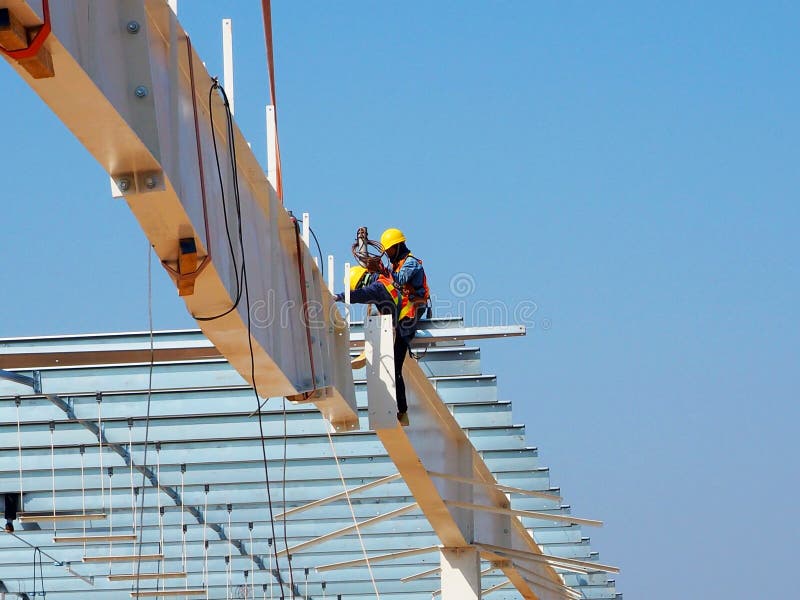 Man Working on the Working at Height Editorial Stock Photo - Image of ...
