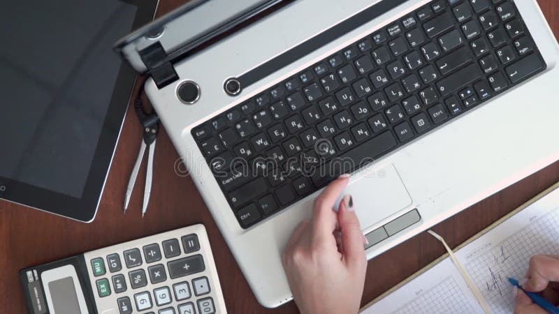 Man Types on Laptop Keyboard in Uncomfortable Position Stock Footage ...