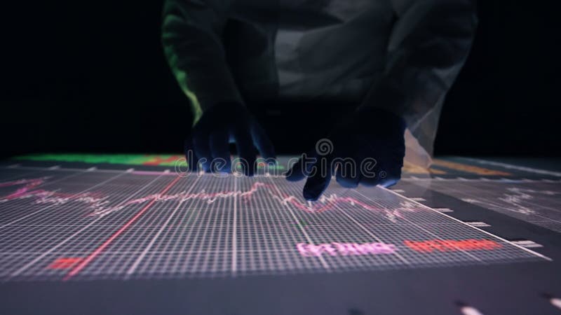 Man Indicators on Sensor Touch Screen Sensory Interactive Table TV ...
