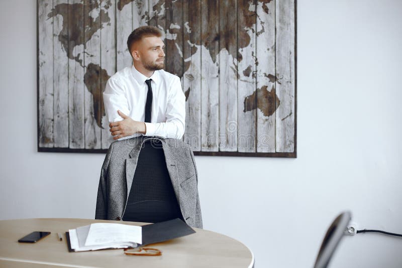 Man works in the office stock image. Image of manager - 233165597