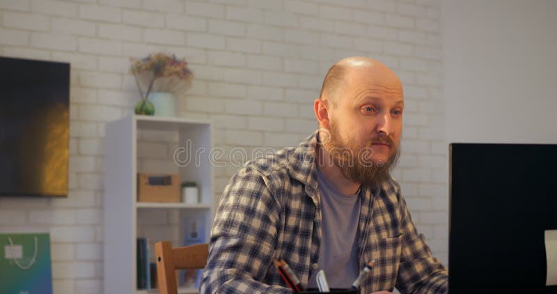 Man Works Seamlessly on Laptop, Exploring Innovation with Advanced Apps ...