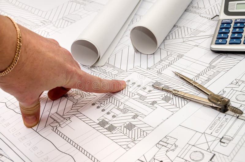 Works Technical Drawing Machine Parts Stock Photos - Free & Royalty ...