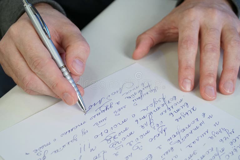 Man write letter stock image. Image of writing, message - 88130989