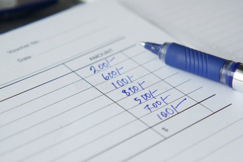 A Man Writes Payment Due in a Paper Form Stock Image - Image of credit ...